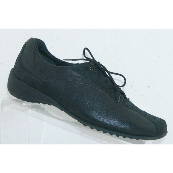 Munro | Shoes | Munro American Sydney Black Leather Lace Up Oxford Bicycle Toe Sneakers 8m ...